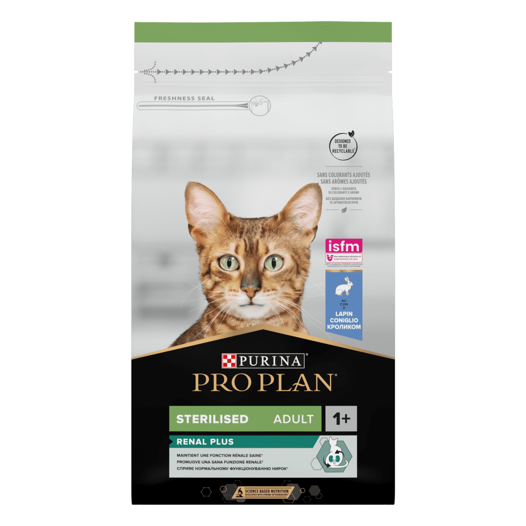 PURINA® PRO PLAN® Sterilised Adult 1+ RENAL PLUS With Rabbit