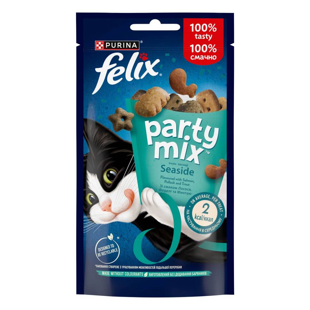 FELIX® PARTY MIX Ocean Mix, gardumi kaķiem | Purina LV