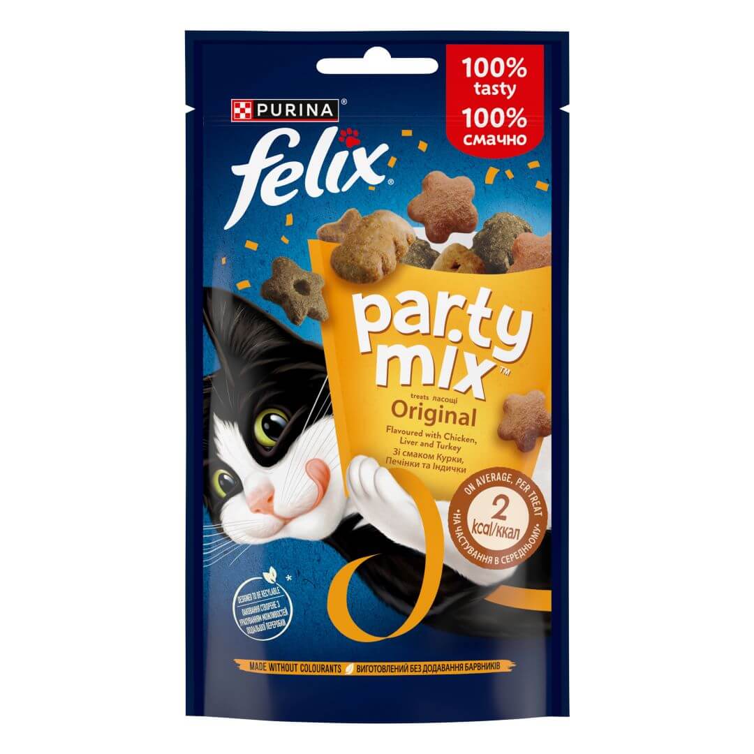 FELIX® PARTY MIX Original Mix, gardumi kaķiem | Purina LV